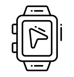 Gps watch icon related map location Royalty Free Vector