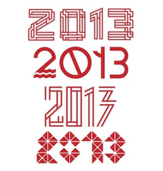 Number 13 logo template with fox head symbol Vector Image