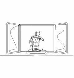 Single continuous line drawing luxury Royalty Free Vector