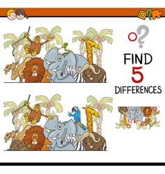 Preschool differences task Royalty Free Vector Image