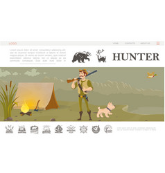 Real Hunt Labels Set Royalty Free Vector Image