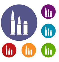 Bullets icons set Royalty Free Vector Image - VectorStock