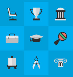 Set of simple education icons Royalty Free Vector Image