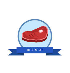 Beefsteak roasted meat icons Royalty Free Vector Image