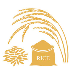 Wheat rice oats barley flour mill grain 3d Vector Image
