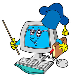 Computer teacher Royalty Free Vector Image - VectorStock