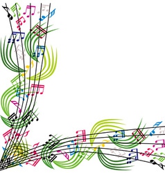 Music notes background stylish musical theme Vector Image