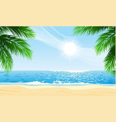 Scene with many kids camping at beach Royalty Free Vector