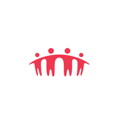 People star family team work together logo icon Vector Image