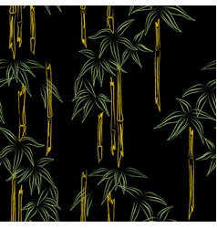 Black bamboo pattern Royalty Free Vector Image