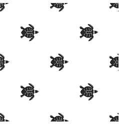Turtle swimming in the sea seamless pattern Vector Image
