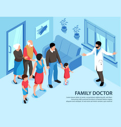 Family doctor appointment background Royalty Free Vector