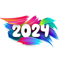 New year 2024 paper numbers for calendar header Vector Image
