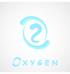 Oxygen logo o2 shape Royalty Free Vector Image