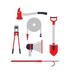 Firefighters tools set Royalty Free Vector Image