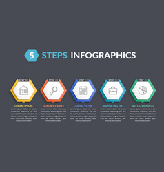 5 steps infographics Royalty Free Vector Image