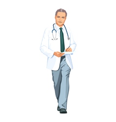 Doctor portrait drawing Royalty Free Vector Image