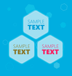 Hexagonal text frames Royalty Free Vector Image
