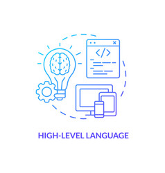 Procedural programming blue gradient concept icon Vector Image