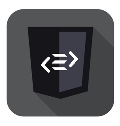 Web development shield sign isolated ampersand Vector Image