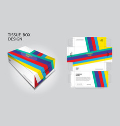 Tissue box packaging design template Royalty Free Vector