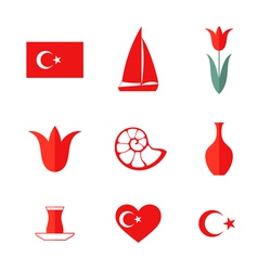 Turkey with landmarks Royalty Free Vector Image