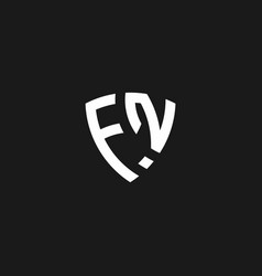 Fn monogram logo with sharped shape design Vector Image