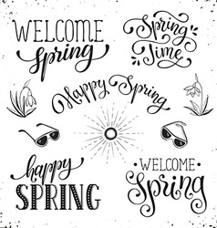 Spring time wording Royalty Free Vector Image - VectorStock