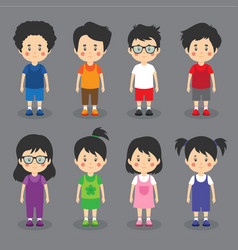 Stock little kids friendly characters Royalty Free Vector