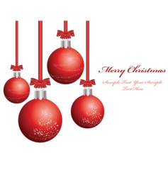Winter holiday with christmas balls Royalty Free Vector
