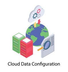 Global data configuration Royalty Free Vector Image