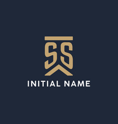 Ss initial wedding monogram logo Royalty Free Vector Image