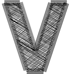 Font Letter V Royalty Free Vector Image - VectorStock