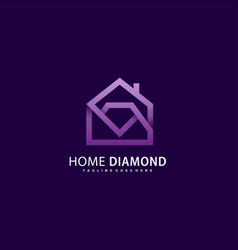 Crystal house logo Royalty Free Vector Image - VectorStock