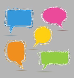 Colorful speech bubble frames Royalty Free Vector Image