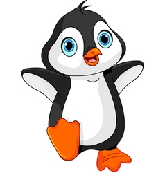 Penguin salute Royalty Free Vector Image - VectorStock