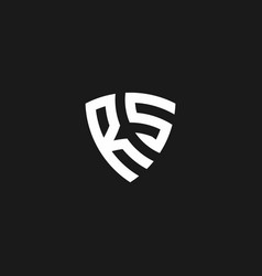 Rs monogram logo with a sharp shield style Vector Image