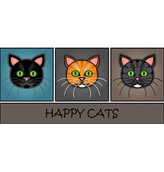 Three cats Royalty Free Vector Image - VectorStock
