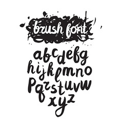 Cute handwritten ink alphabet Royalty Free Vector Image