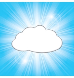 Sun hiding behind the cloud Royalty Free Vector Image