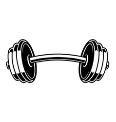 Black and white a dumbbell Royalty Free Vector Image