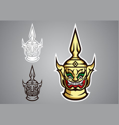 Giant-thai-yark-linethai-emblem-logo-2019-04 Vector Image