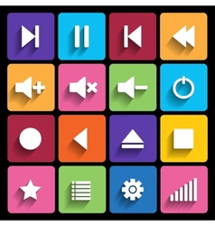 Music player control interface Royalty Free Vector Image