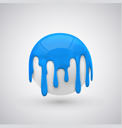 Seamless blue paint colorful dripping Royalty Free Vector