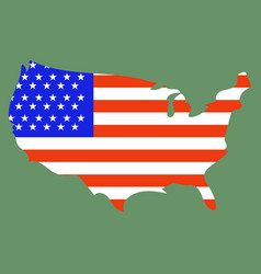 Usa map with states blank map united Royalty Free Vector