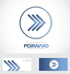 Arrow forward logo concept Royalty Free Vector Image