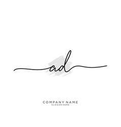 Letter initial ad beauty monogram and elegant Vector Image