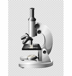 Microscope with three lens Royalty Free Vector Image