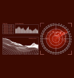 HUD navigation map screen elements Royalty Free Vector Image