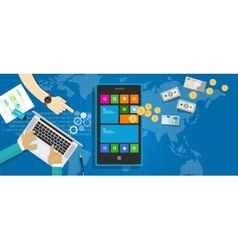 Mobile apps user interface with material design Vector Image